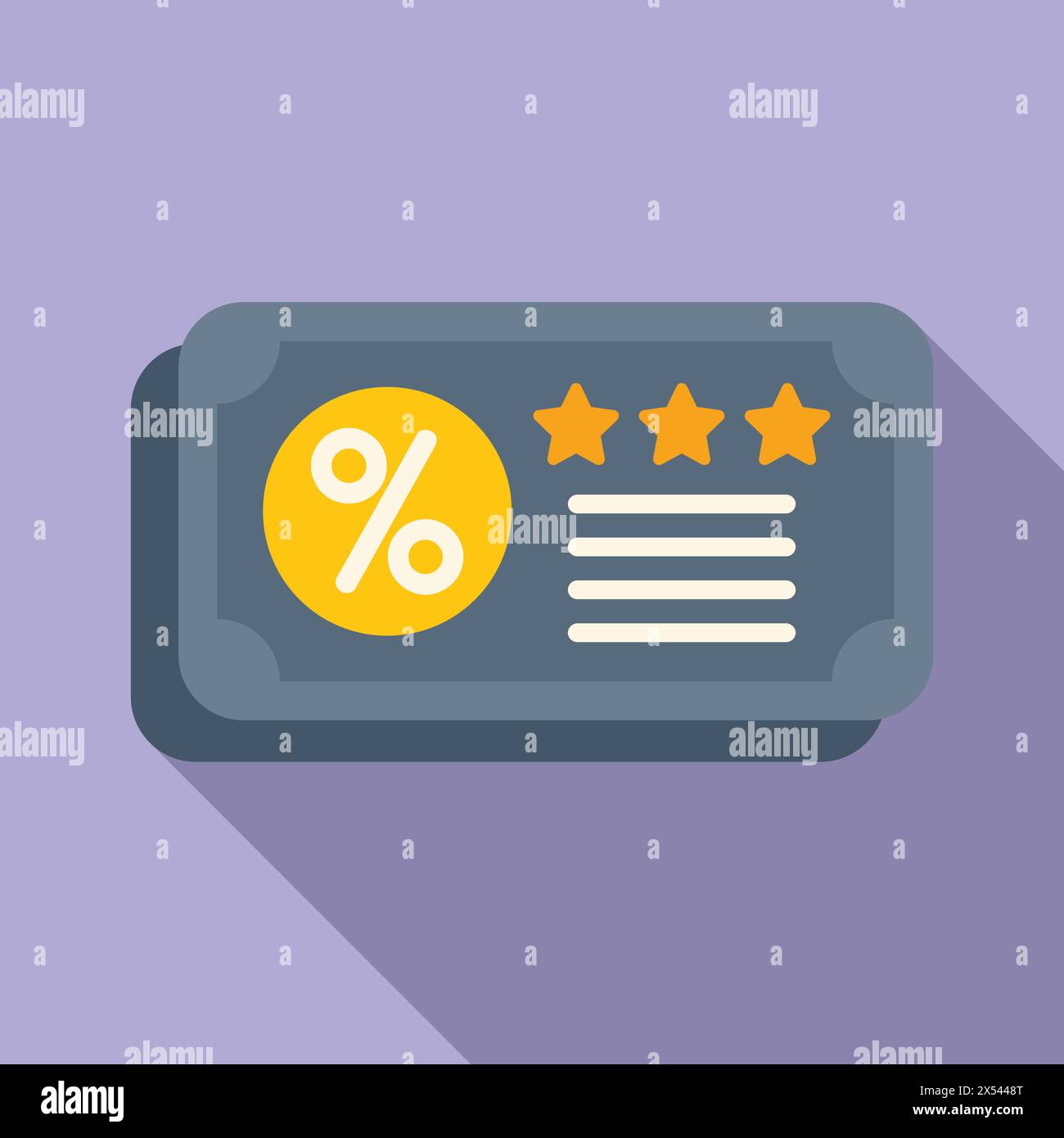 Customer loyalty coupon icon flat vector. Experience loyal. Creative ...