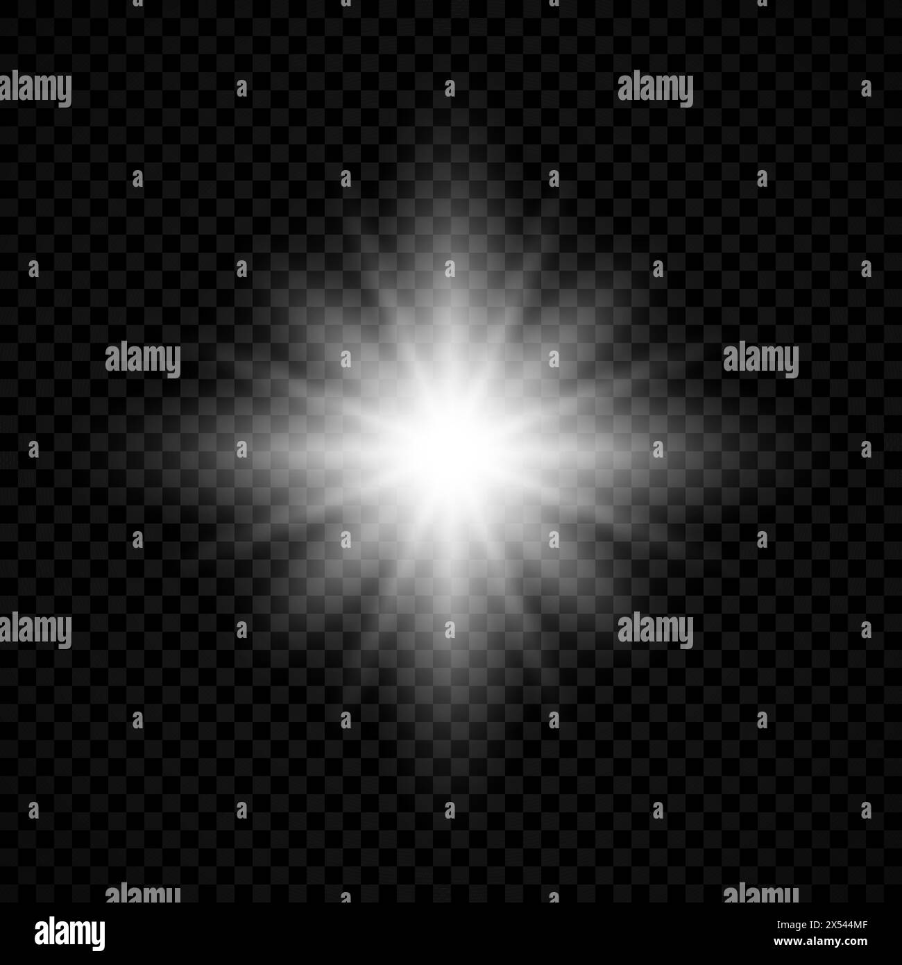 Light effect of lens flares. White glowing lights starburst effects with sparkles on a ...