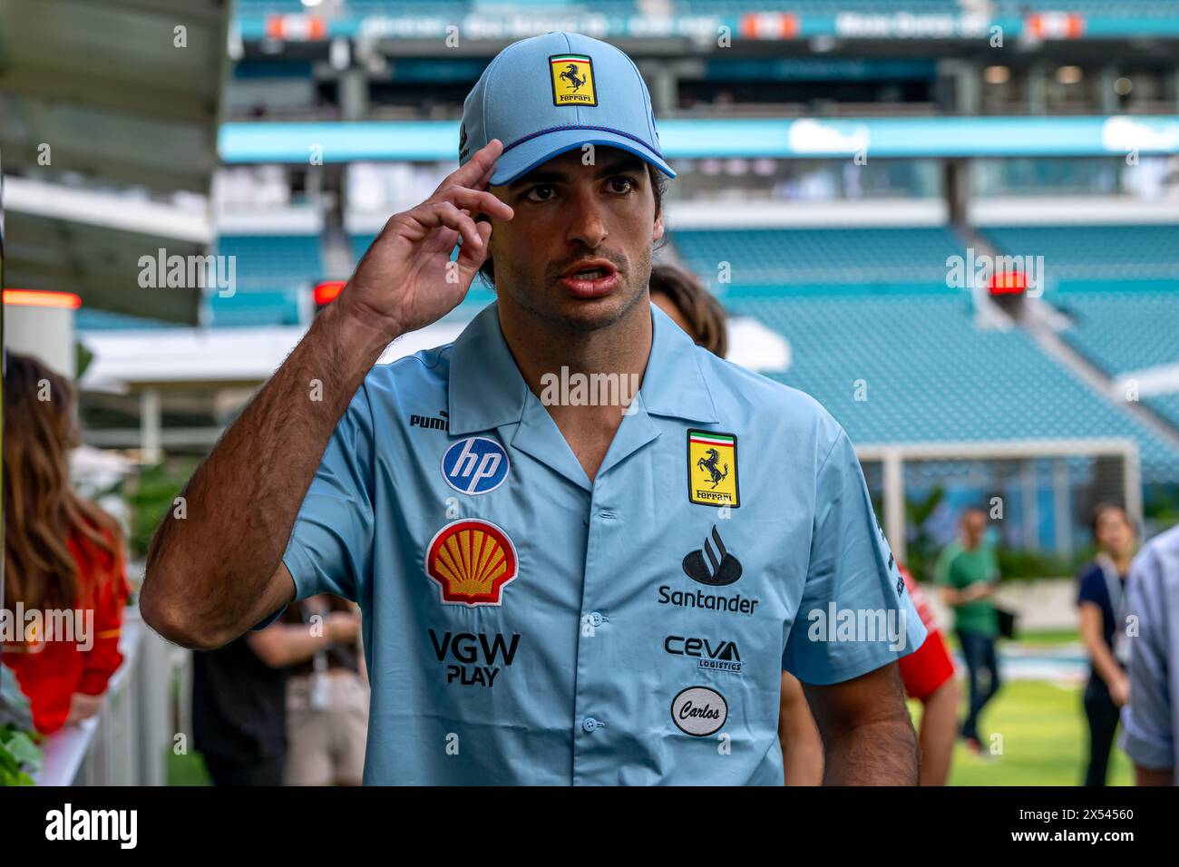 MIAMI, FLORIDA - MAY 04: Carlos Sainz, Ferrari SF-23 during qualifying ...