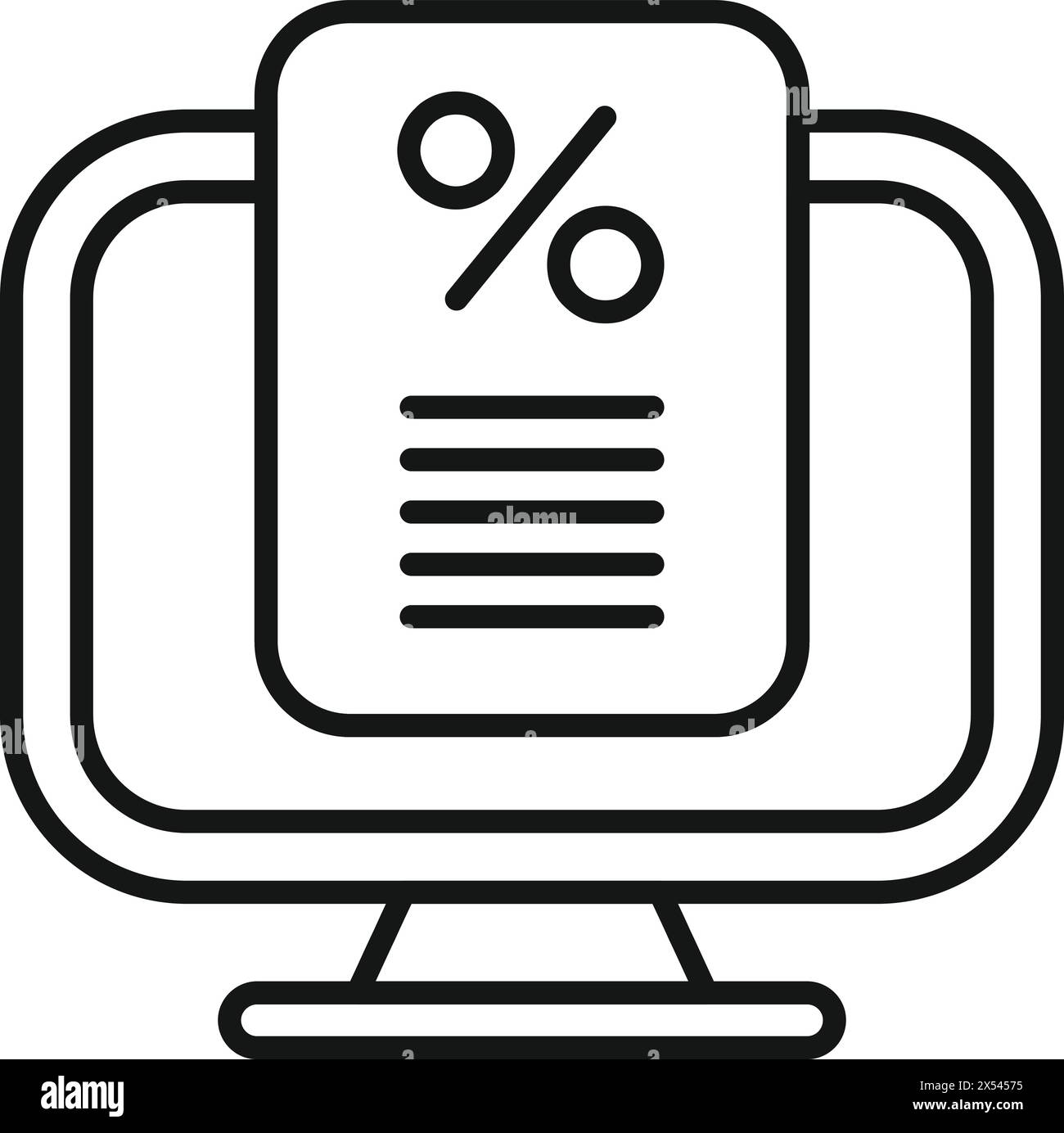 Online monitor sale loyalty icon outline vector. Experience retail ...