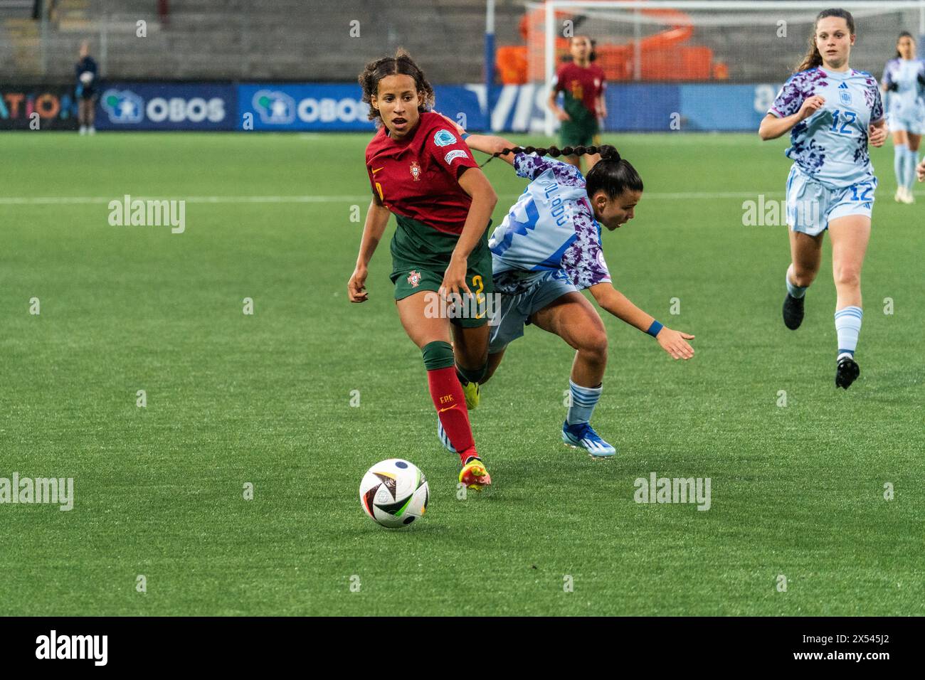 Malmoe, Sweden. 06th May, 2024. Iara Lobo (2) of Portugal and Adriana ...