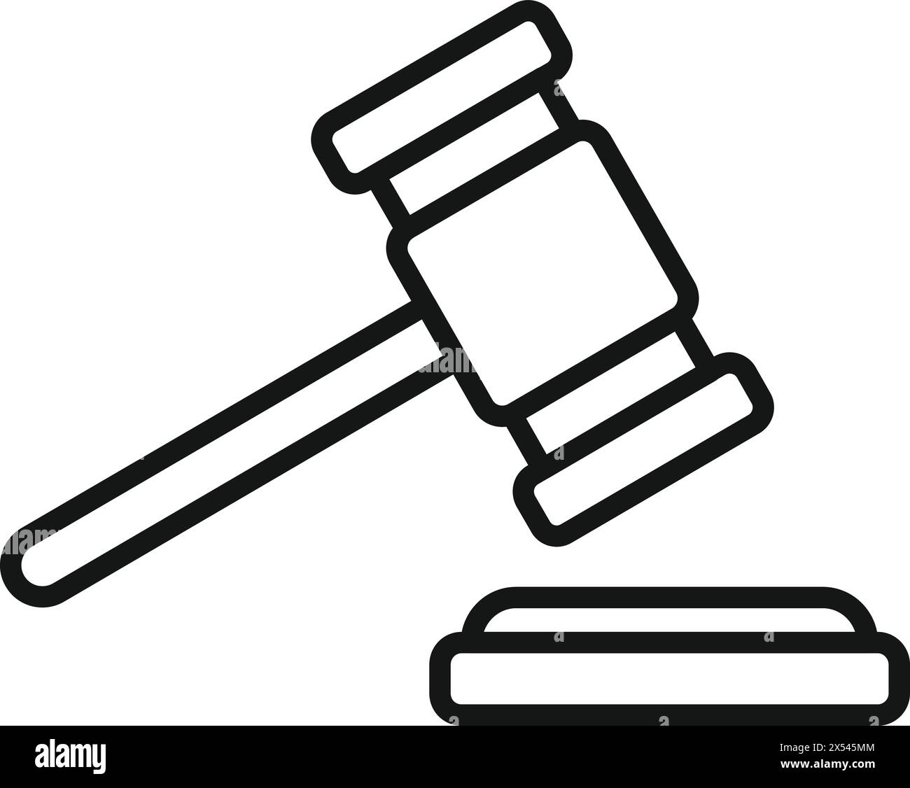 Copyright law gavel icon outline vector. Civil decision. Official legal ...