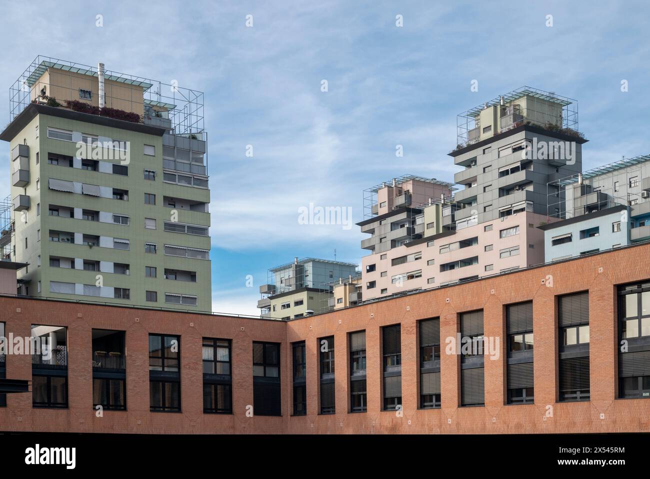 Architecture. Housing units in buildings on the outskirts of the city ...