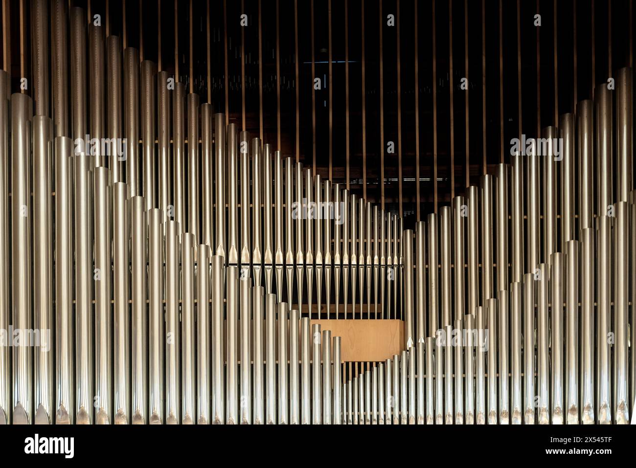 Organ pipes. parallel to scale form graphic lines suitable for ...