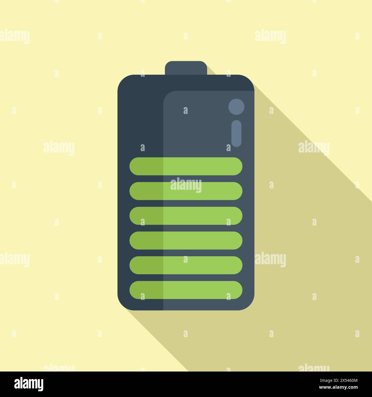 Refill battery icon flat vector. Power energy up. Voltage load cell ...