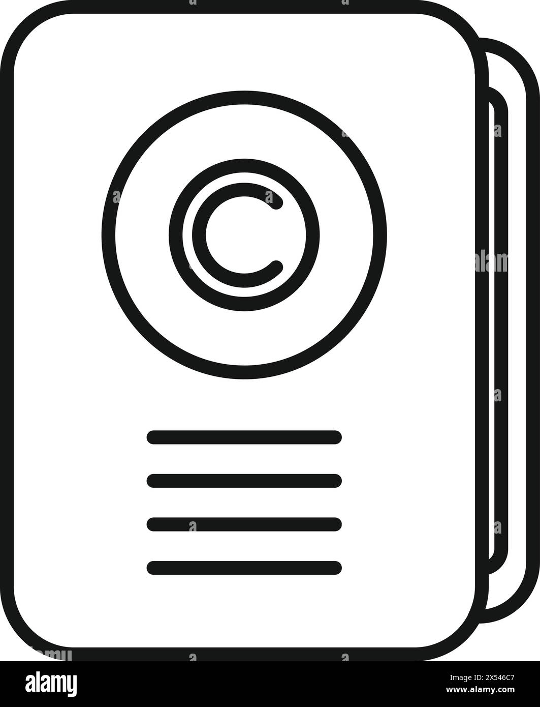 Copyright law folder icon outline vector. Online protection. Smart rule ...