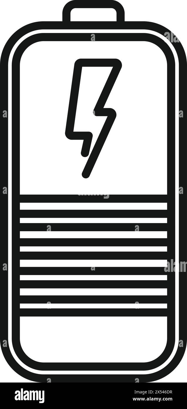 Charging battery status icon outline vector. Electrical cell. Device ...