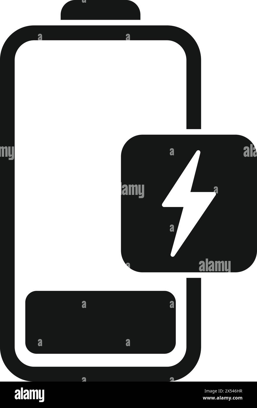 Low energy battery flow icon simple vector. Electric power. Recharge ...