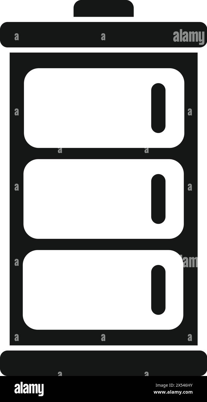 Full battery bank icon simple vector. Electric charging. Accumulator ...