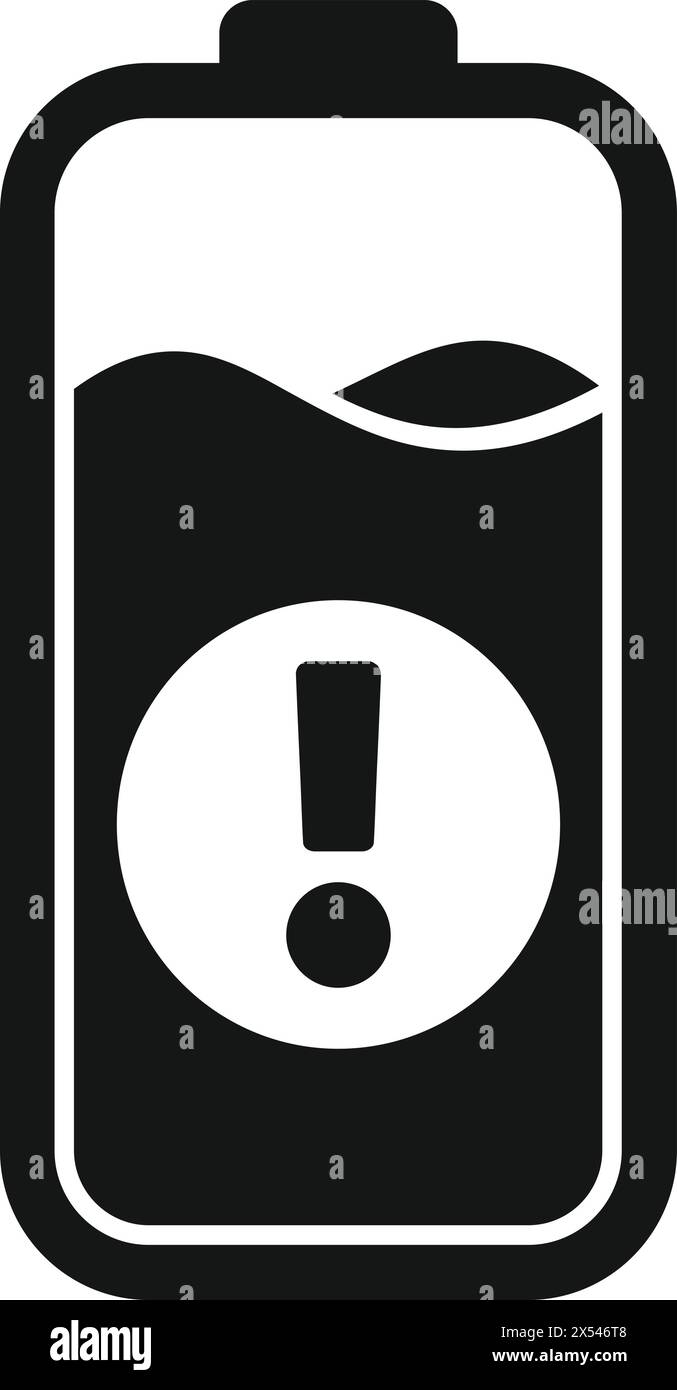 Load battery indicator icon simple vector. Shape interface. Acid power ...