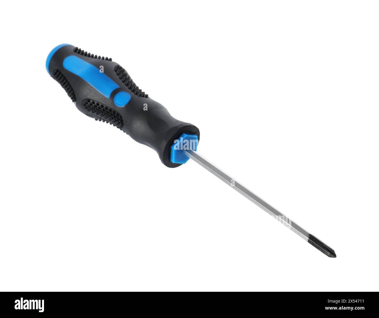 One screwdriver with color handle isolated on white Stock Photo - Alamy