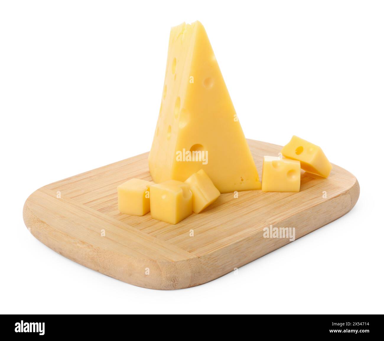 Cut fresh delicious cheese isolated on white Stock Photo - Alamy