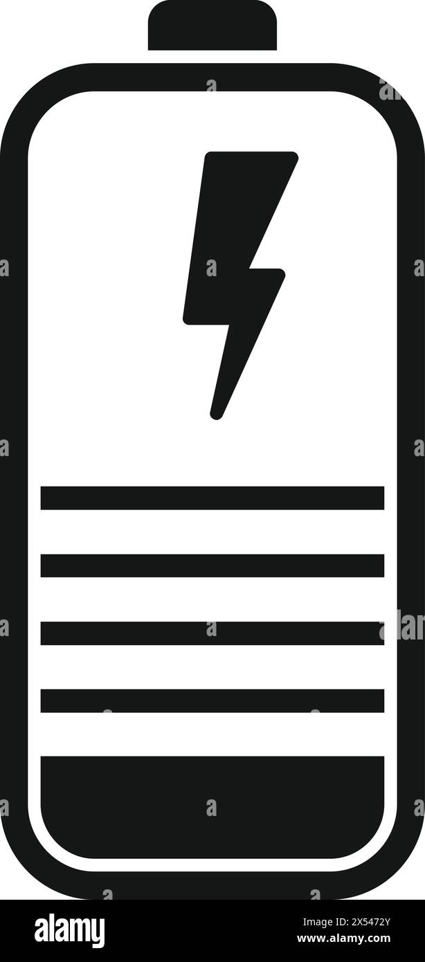 Charging battery status icon simple vector. Electrical cell. Device ...