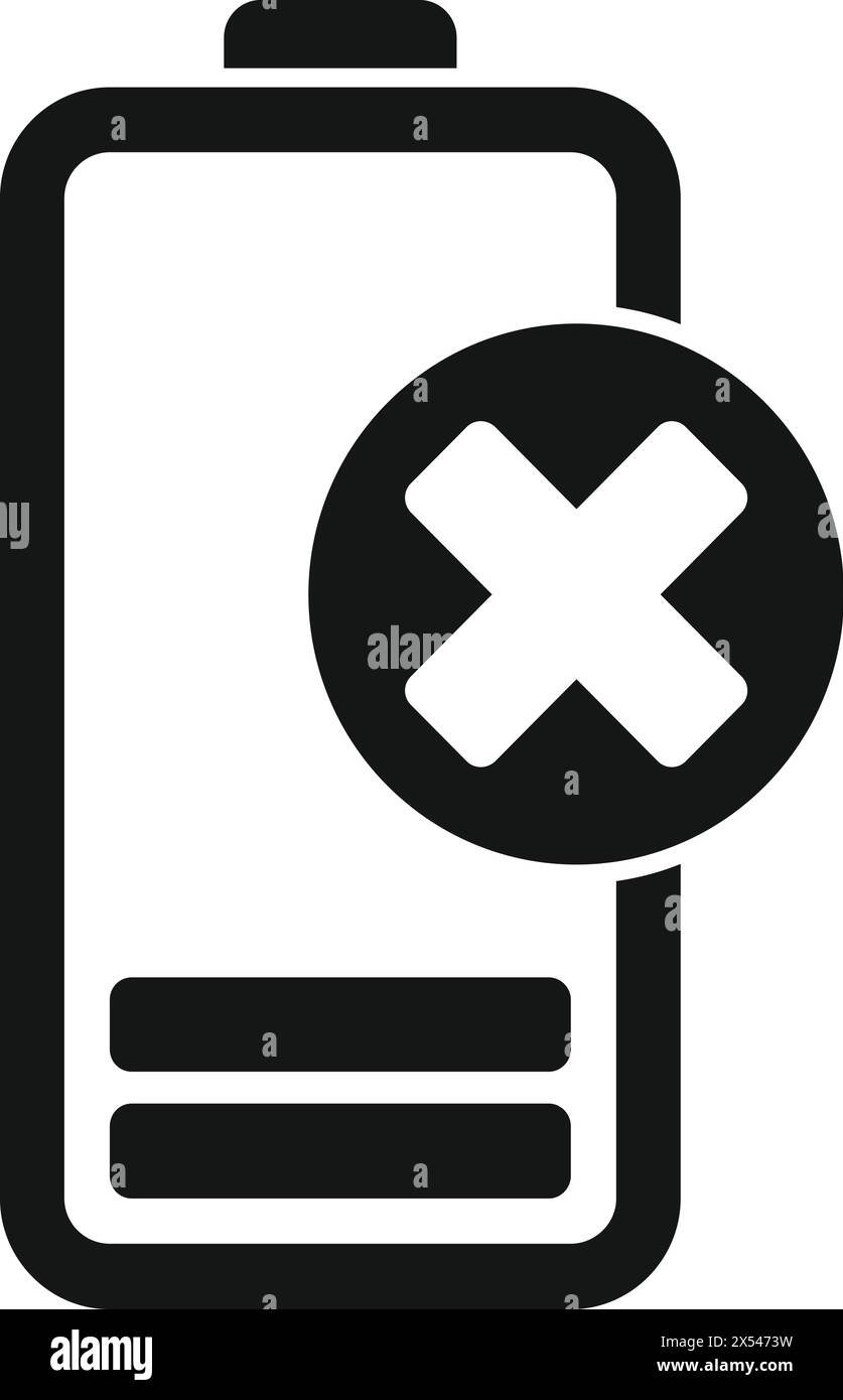 Electro charging battery icon simple vector. Broken element. Level plus ...