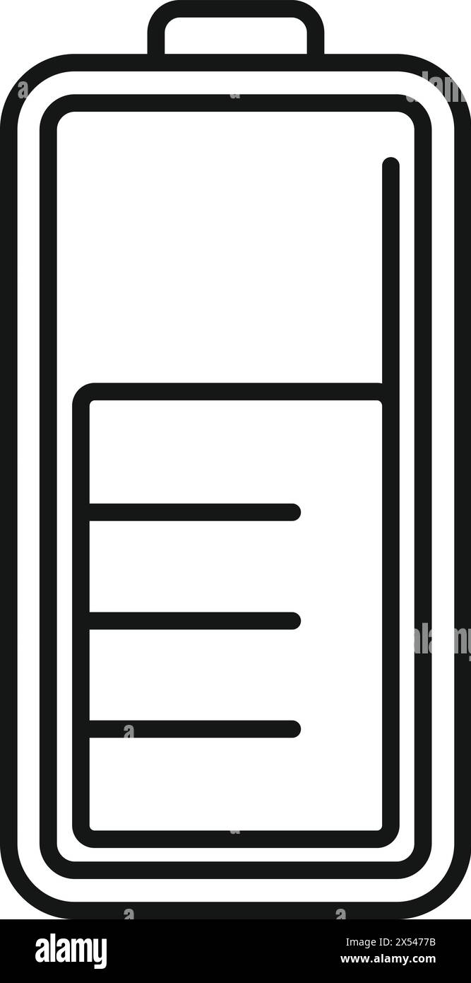 Electric charge battery icon outline vector. Cell capacity. Recharge ...