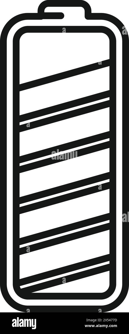 Refill battery icon outline Black and White Stock Photos & Images - Alamy