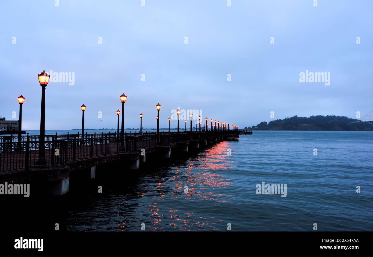 The Beautiful Pier 7 Boardwalk at San Francisco Bay, California Stock ...