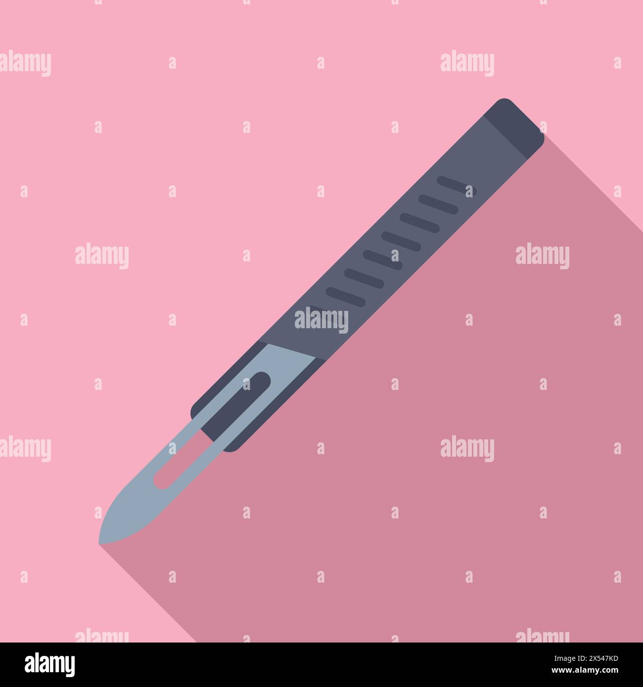 Surgery scalpel icon flat vector. Medical operation tool. Cutter ...