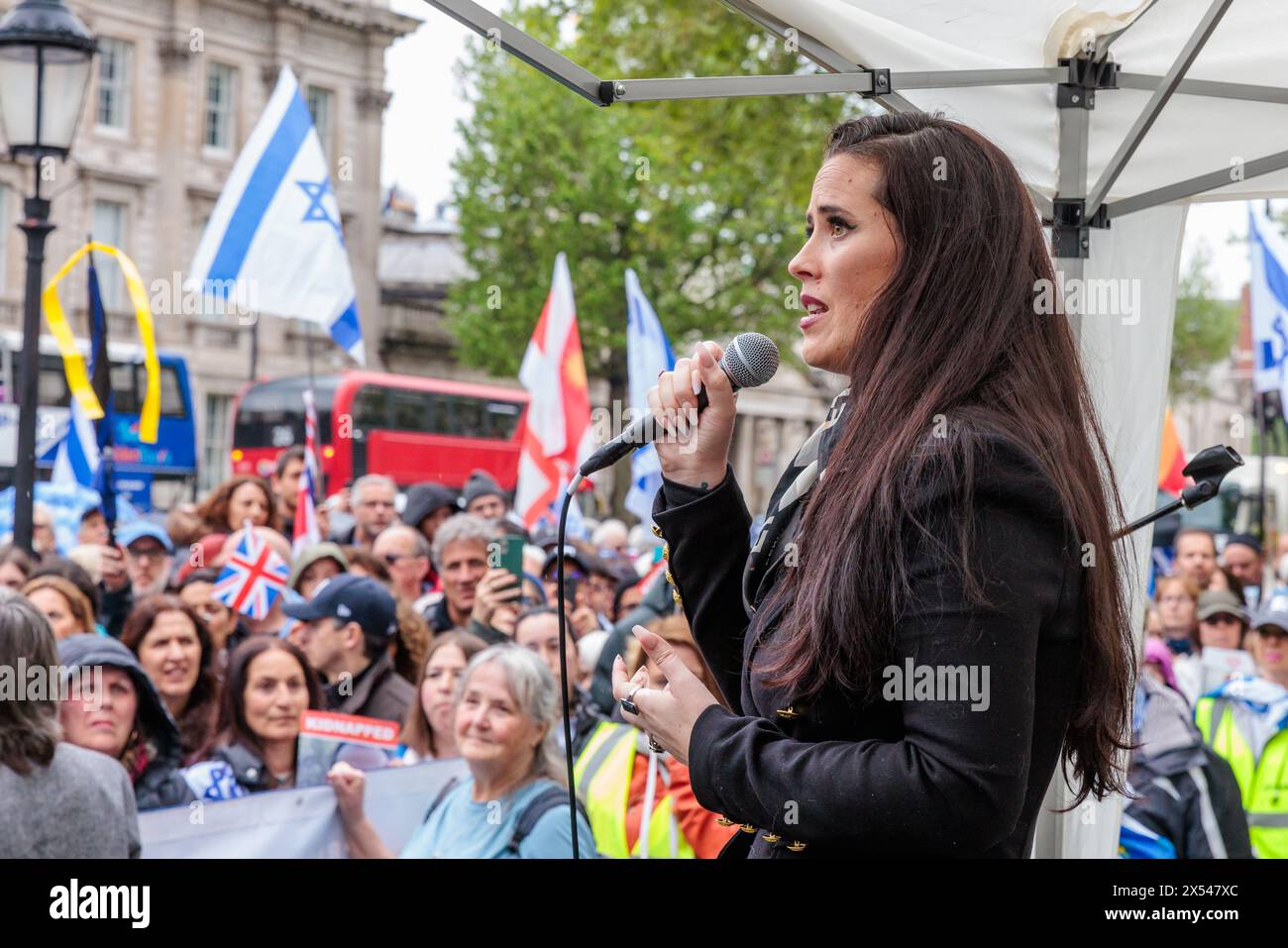 March for Life, London, UK. 6th May 2024. Rev. Hayley Ace, speaks at a ...