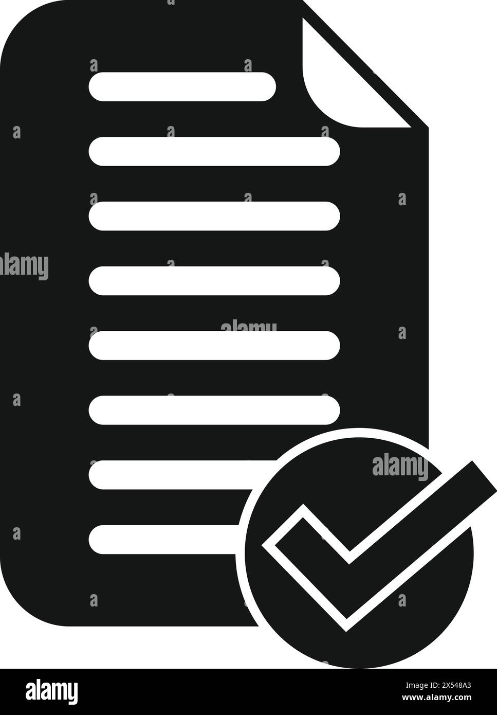 Approved document icon simple vector. Seal paper. Approval page form ...