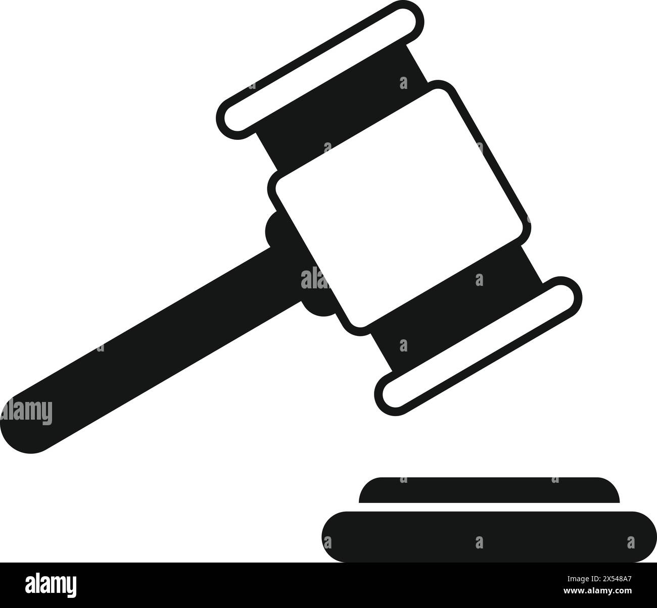 Wooden gavel icon simple vector. Hammer decision. Legal guilt sign ...
