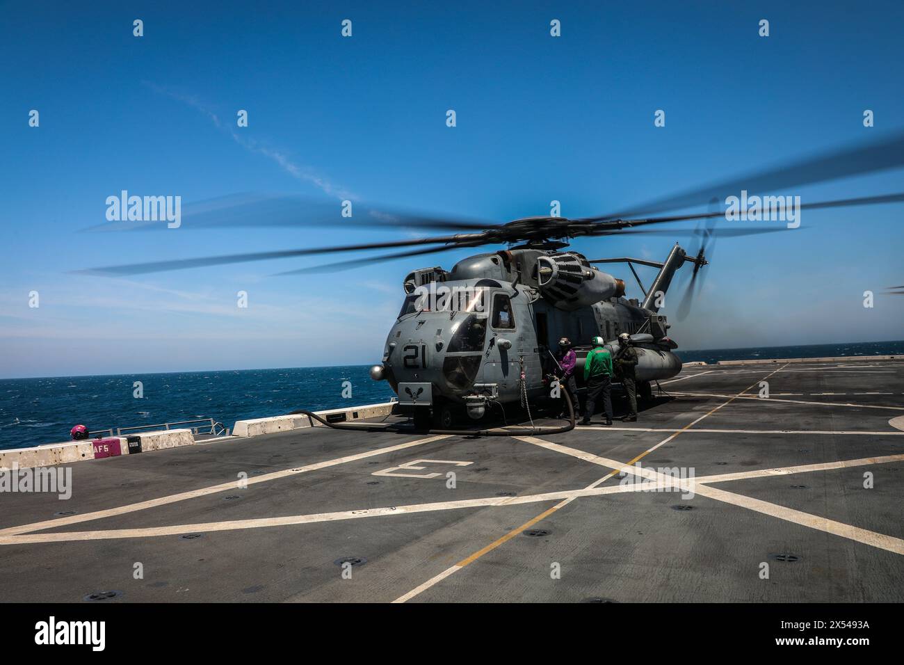 U.S. Marines and Sailors with the Wasp (WSP) Amphibious Ready Group ...