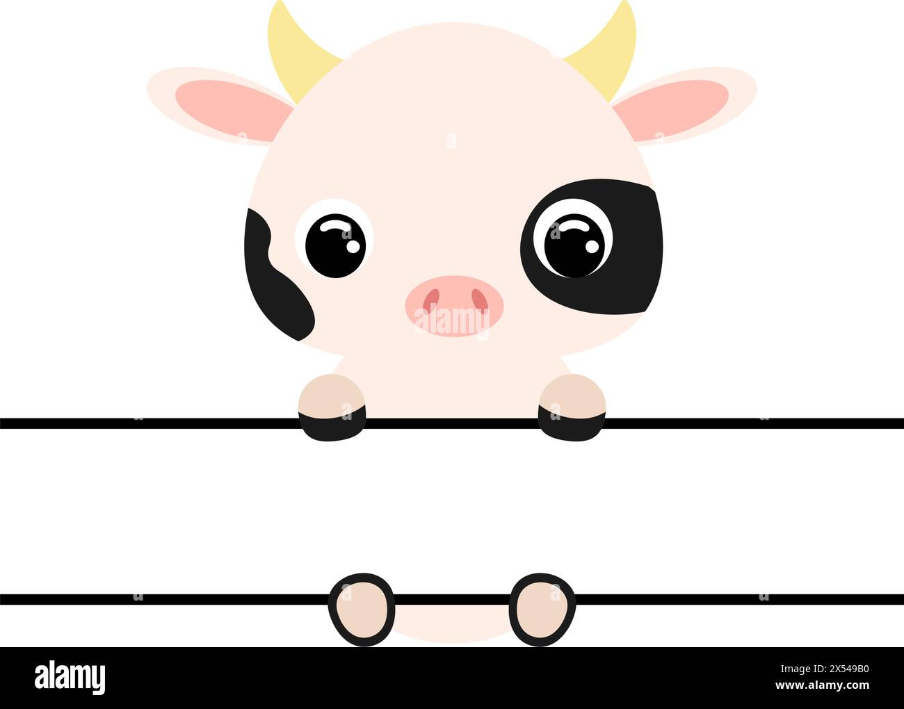 Cute cow split monogram. Funny cartoon character for shirt ...