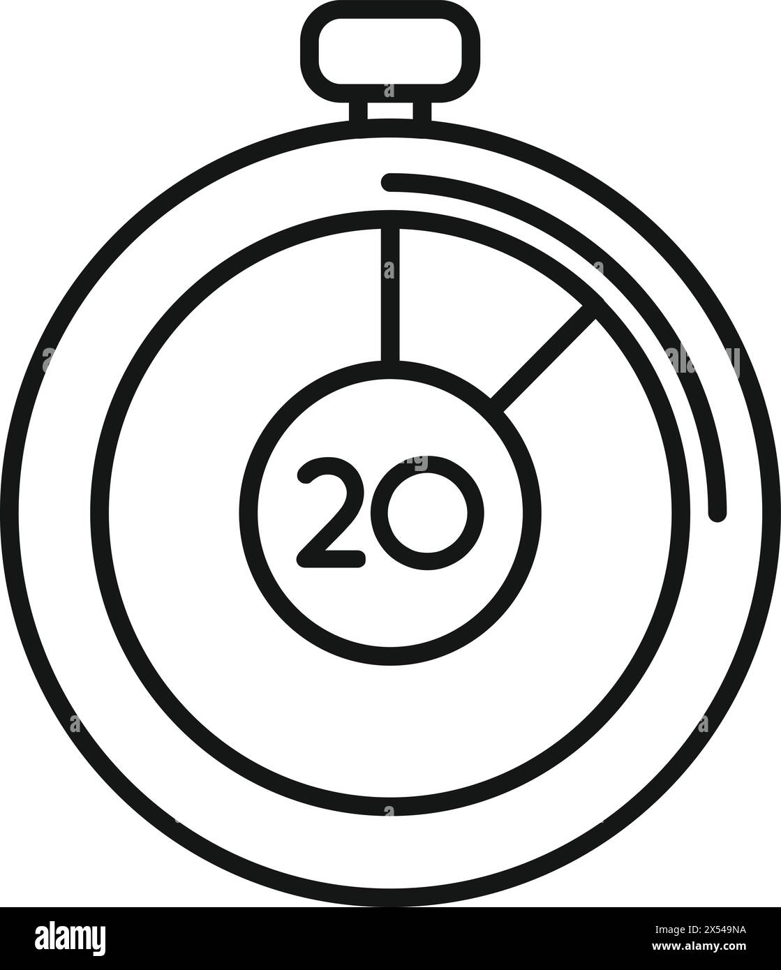 Stopwatch timer icon outline vector. Contract online length. Period ...