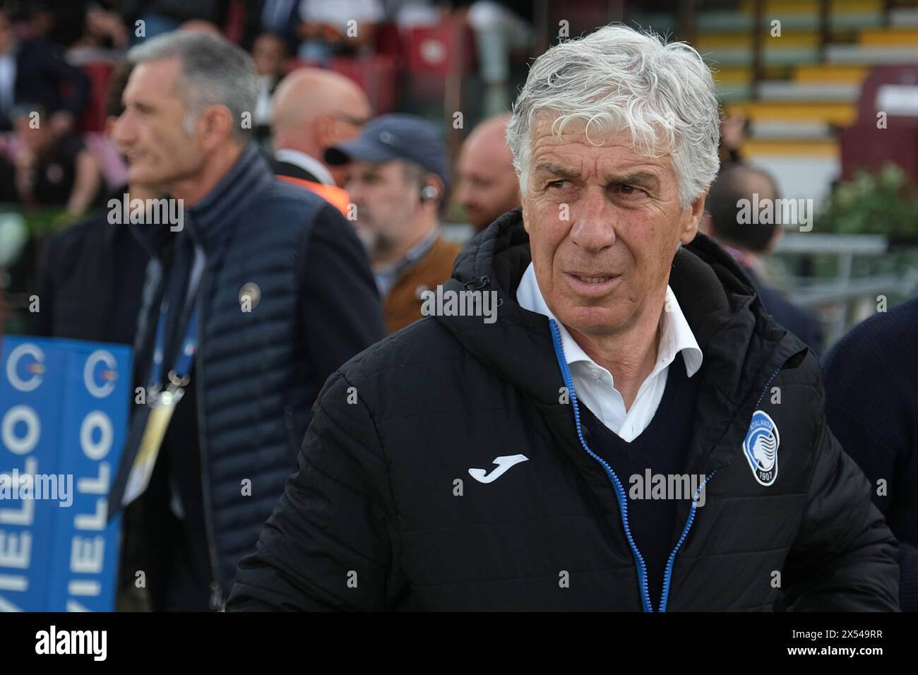 Atalanta's head coach Gian Piero Gasperini looks during the Serie A ...