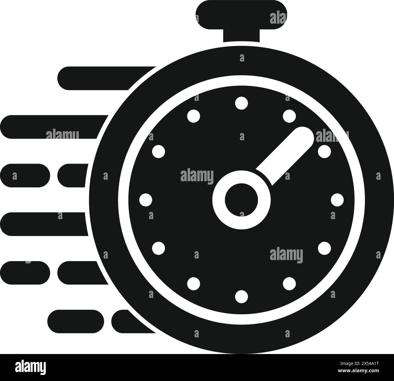 Fast duration of deadline icon simple vector. Digital hour. Help job ...