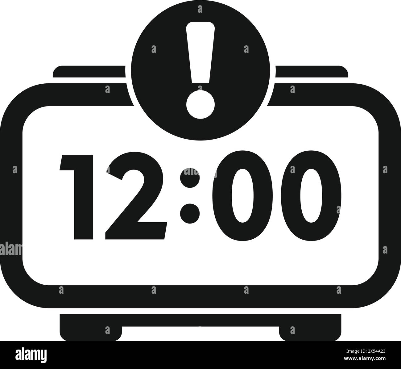 Digital clock icon simple vector. Period event term. Plan time present ...