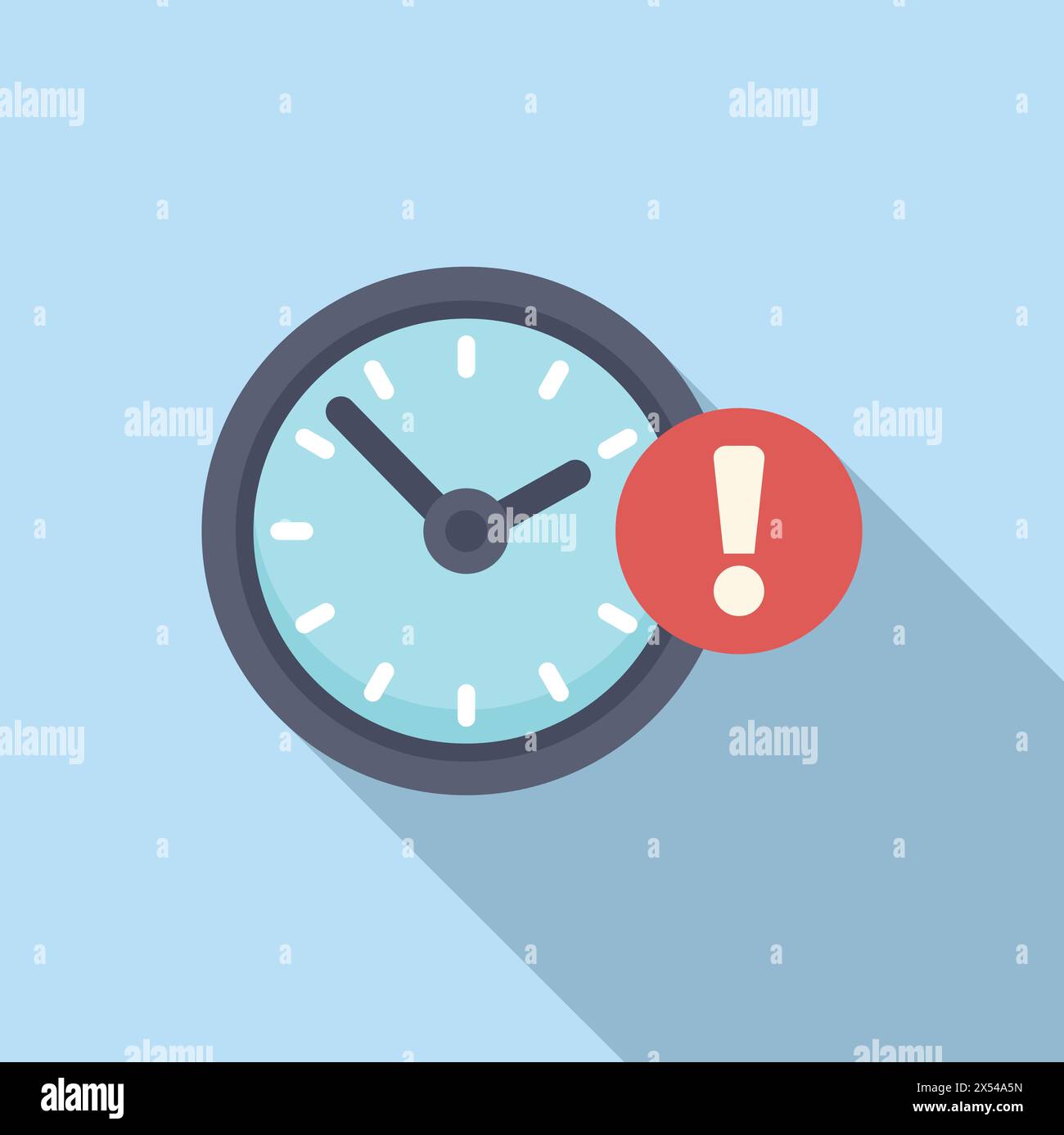 Duration hour concept icon flat vector. Overtime deadline. Agenda ...