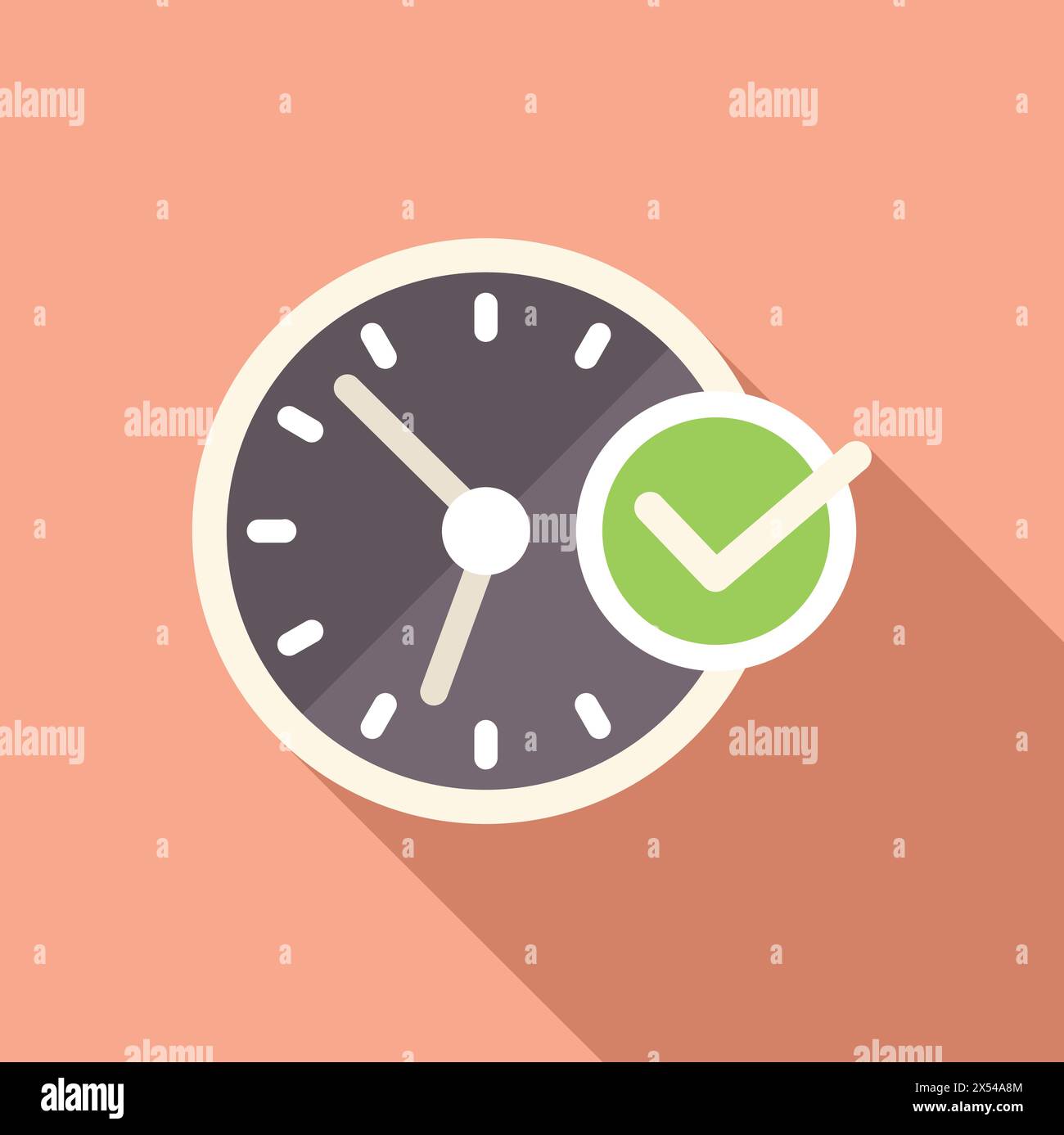 Timeframe duration plan icon flat vector. Agenda period. Contract ...