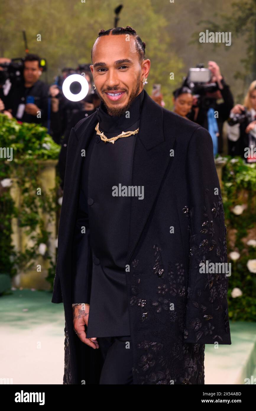 New York, USA. 6 May 2024. Lewis Hamilton attending the Metropolitan ...