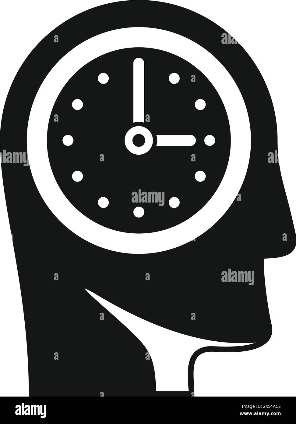Duration human mind icon simple vector. Plan life timer. Overtime event ...