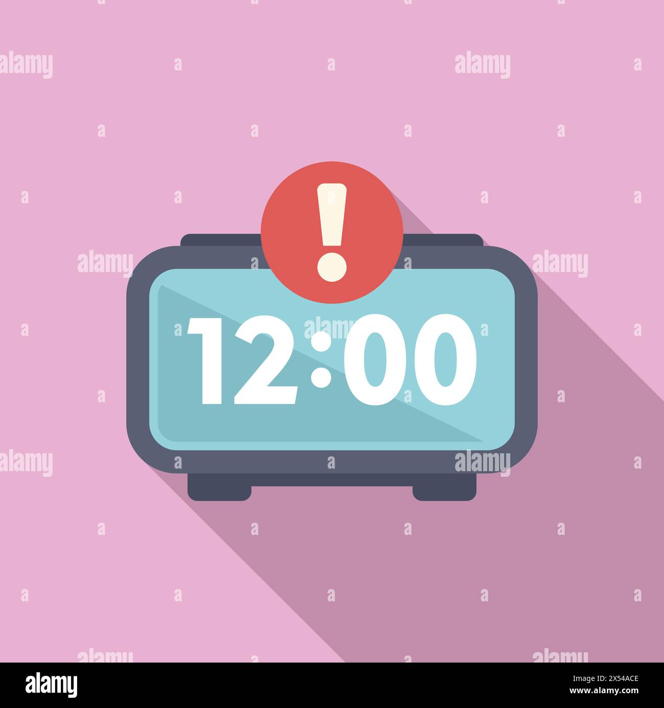 Digital clock icon flat vector. Period event term. Plan time present ...
