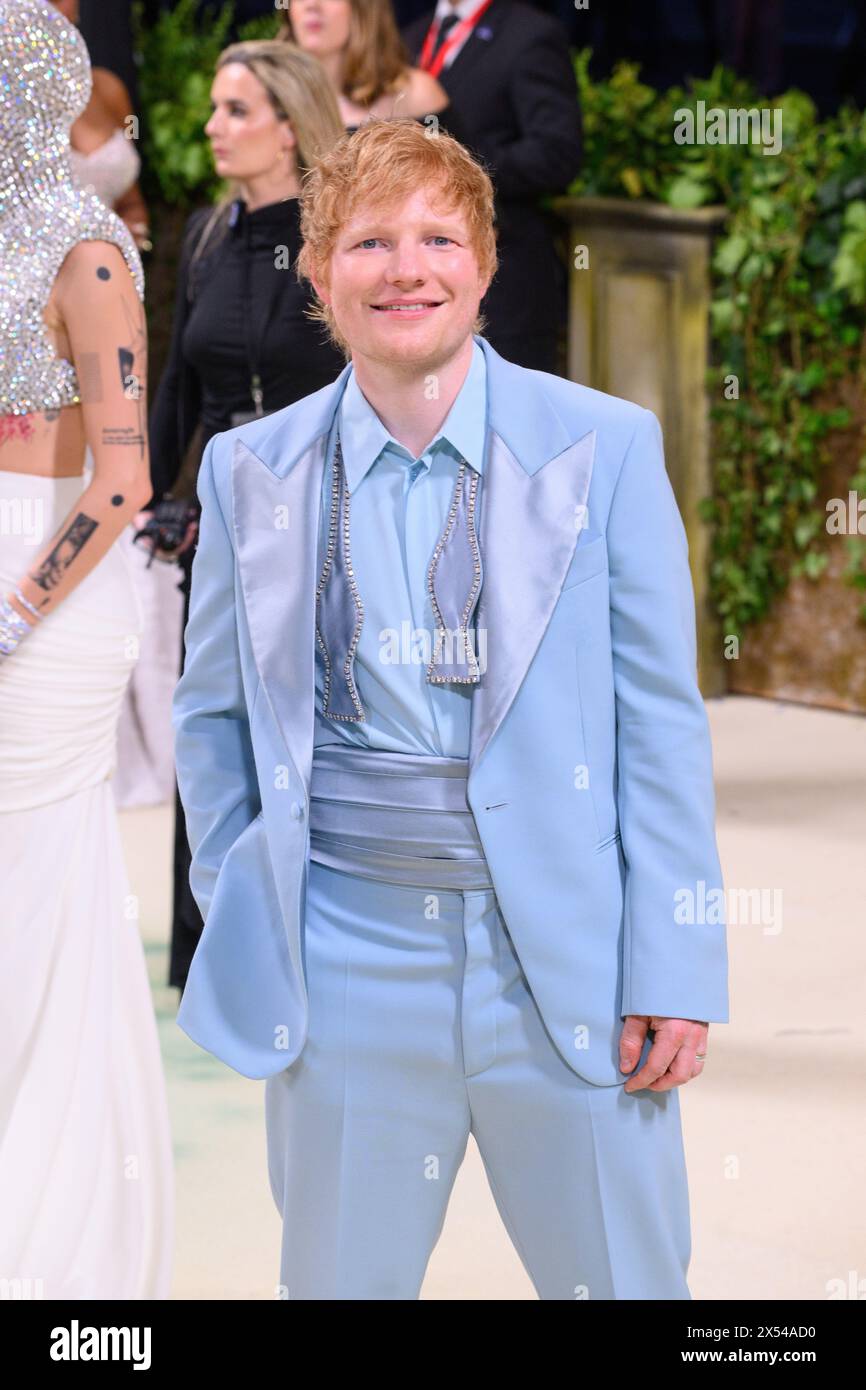 New York, USA. 6 May 2024. Ed Sheeran attending the Metropolitan Museum ...