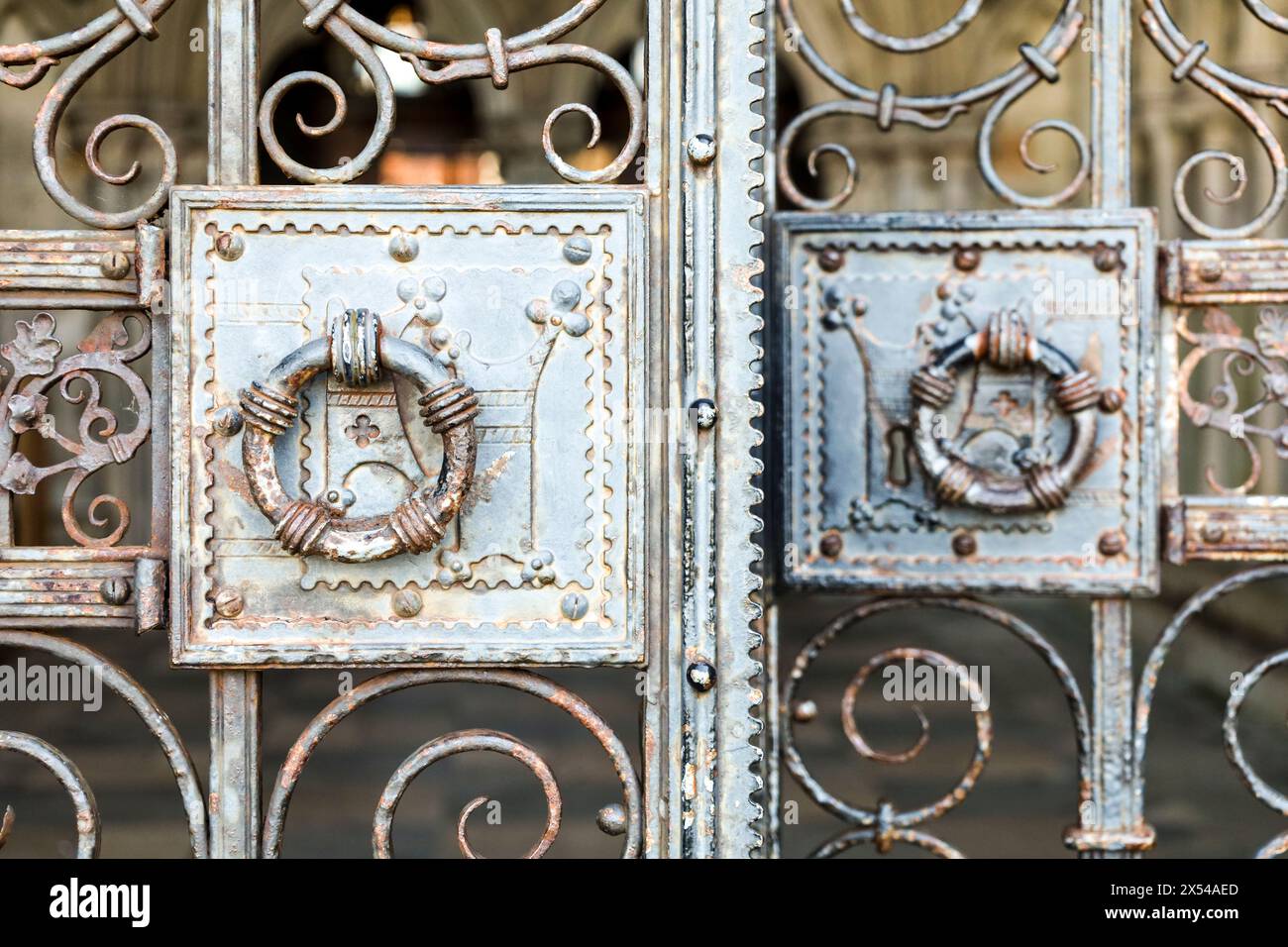 Beautiful wrought iron gate of Salisbury Cathedral Stock Photo - Alamy
