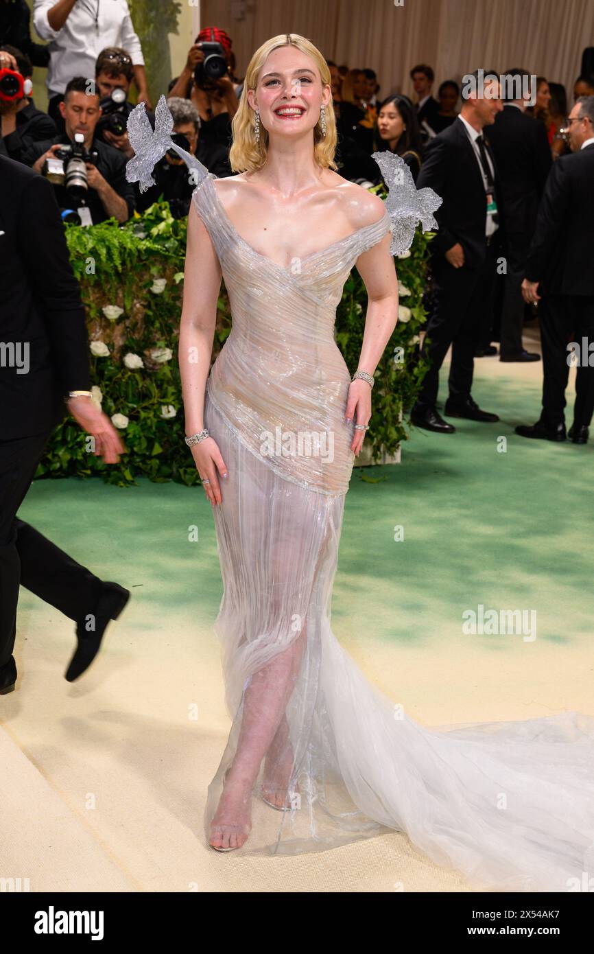 New York, USA. 6 May 2024. Elle Fanning attending the Metropolitan ...