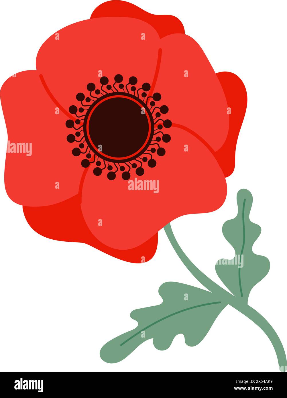 Red poppy flower. Vector illustration Stock Vector Image & Art - Alamy