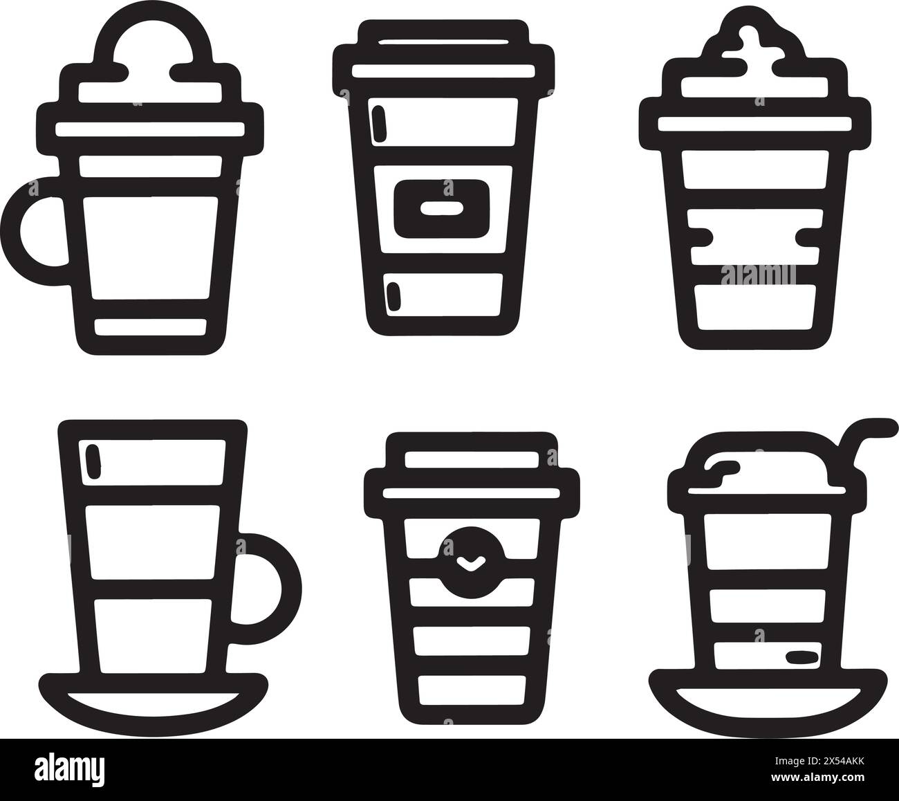 Espresso coffee cups in Stock Vector Images - Alamy