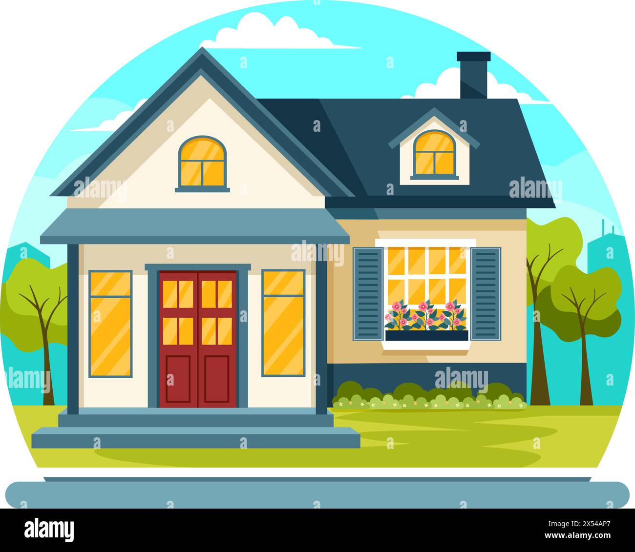 Open House Vector Illustration for Inspection Property Welcome to Your ...