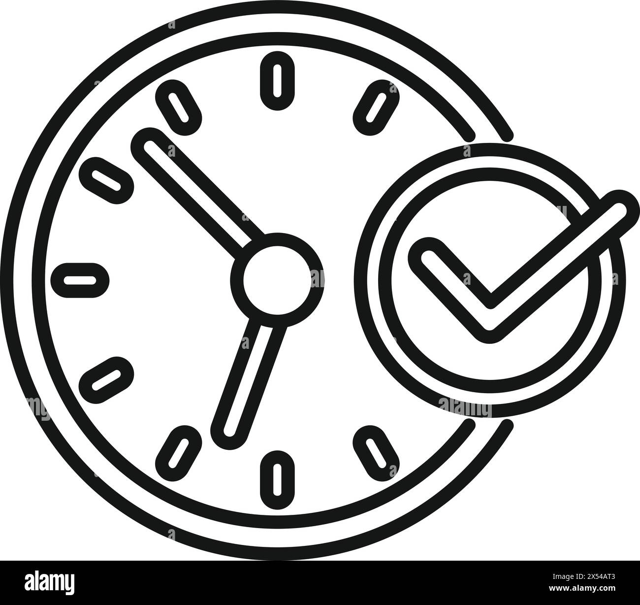 Timeframe duration plan icon outline vector. Agenda period. Contract ...