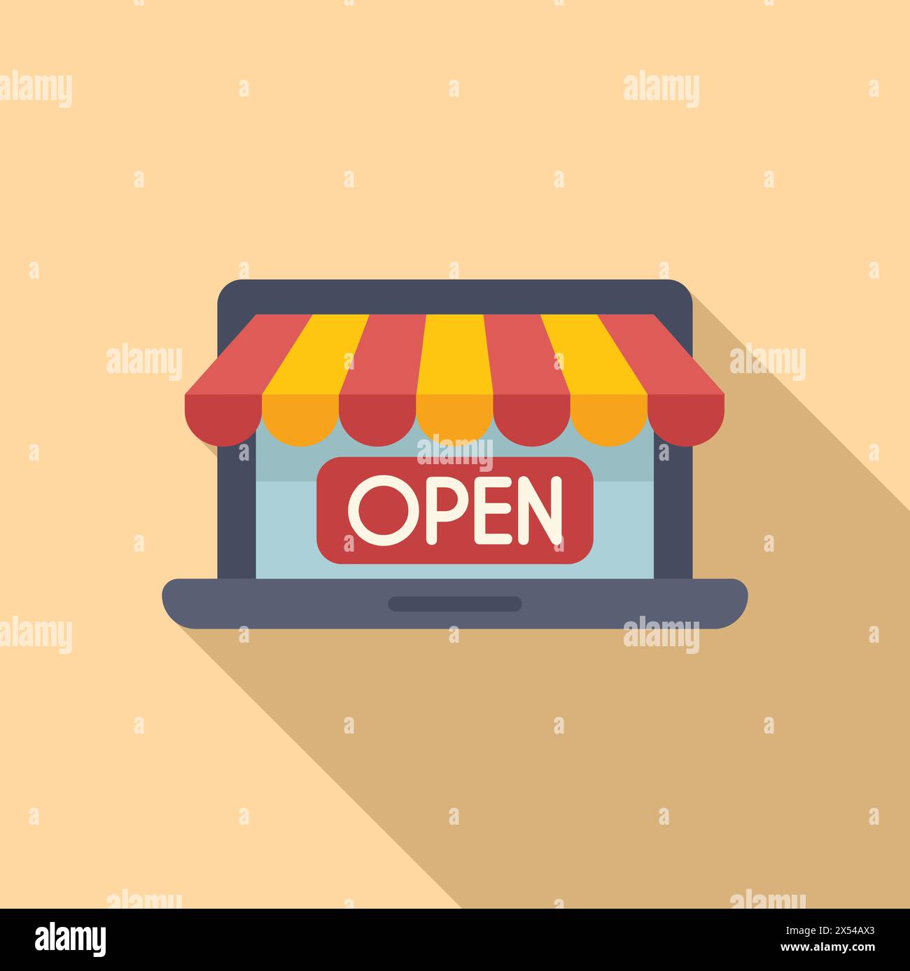 Open online shop locator icon flat vector. Locate geo part. Commercial ...