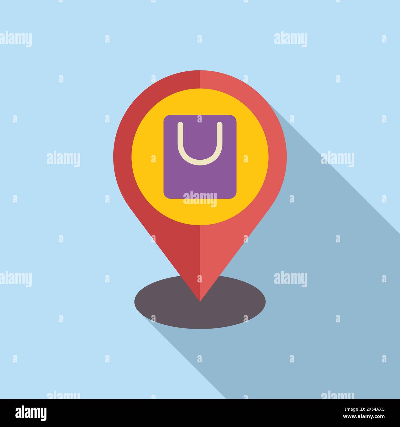Store locator map pin icon flat vector. Near find point. Badge arrow ...