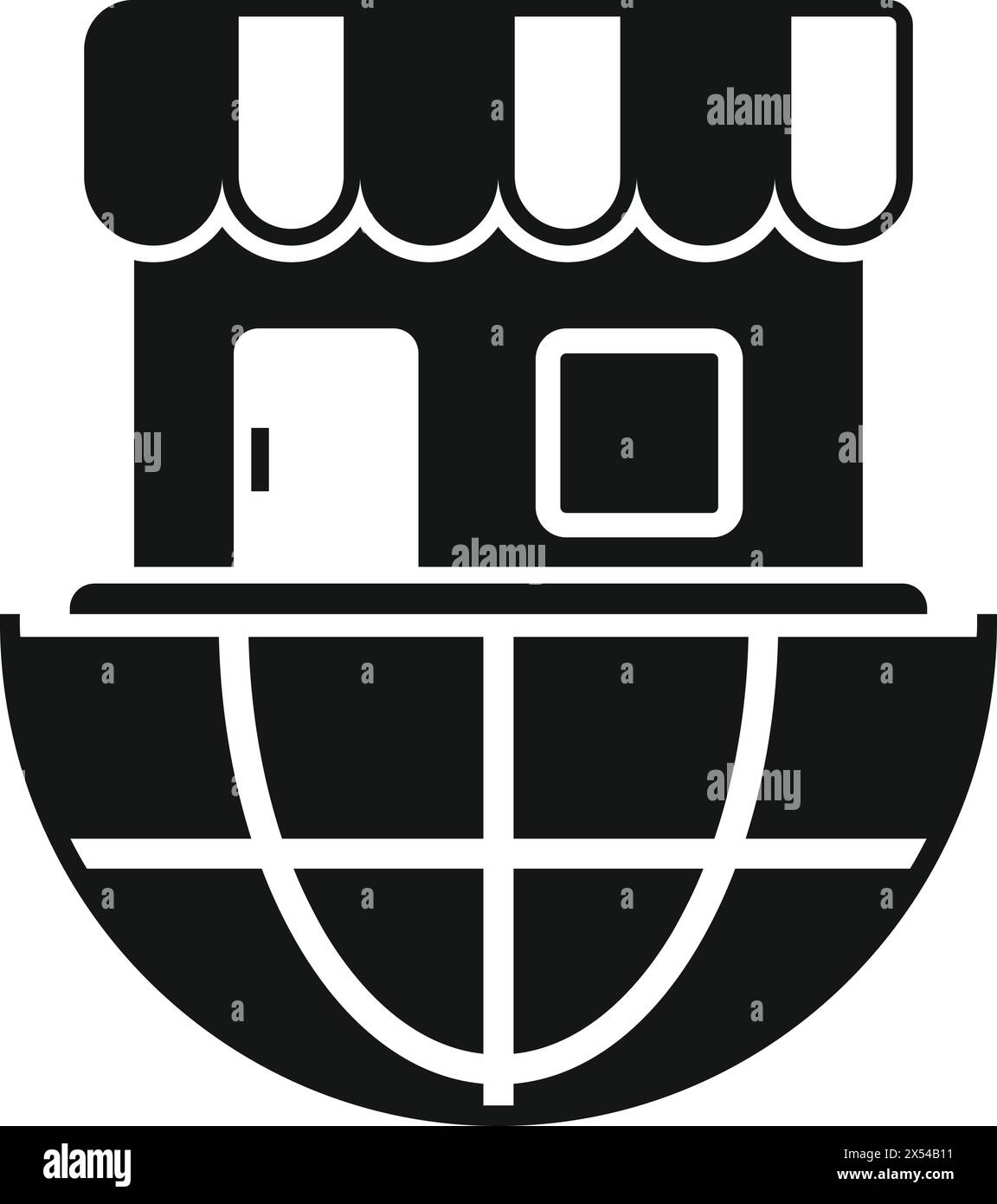 Global market locator icon simple vector. Path shop. Mark position ...