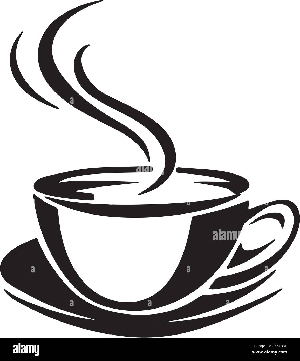 Simple Coffee Cup Silhouette vector Stock Vector Image & Art - Alamy