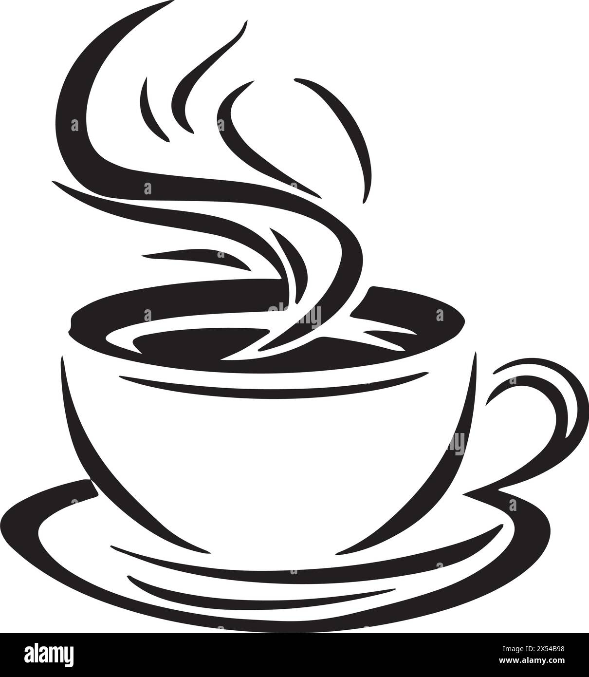 Simple Coffee Cup Silhouette vector Stock Vector Image & Art - Alamy