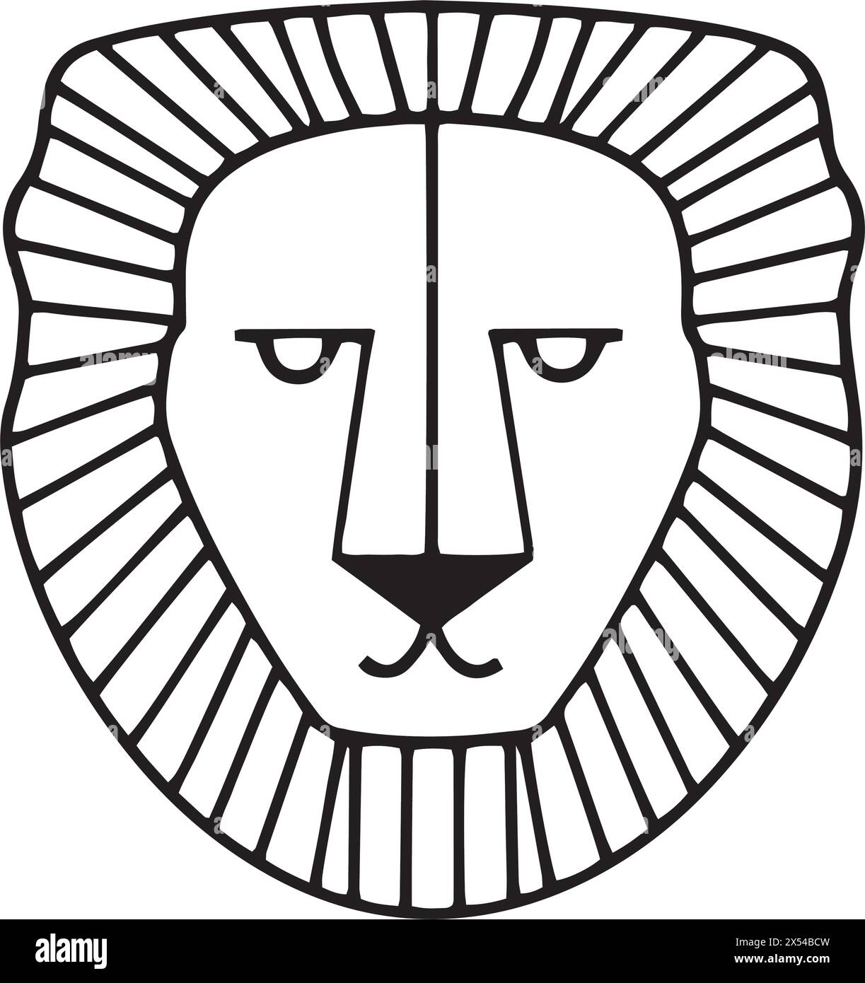 Abstract Lion Face Illustration vector Stock Vector Image & Art - Alamy