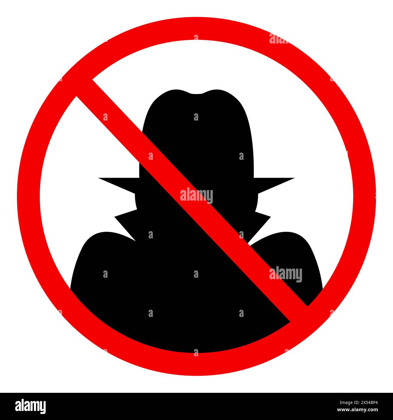 Anti Spy icon. Hacker sign. No thefts symbol. flat style Stock Photo ...
